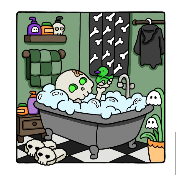 Spooky Cutie: Adorable Creepy Creatures in Cozy Hygge Moments Coloring ...