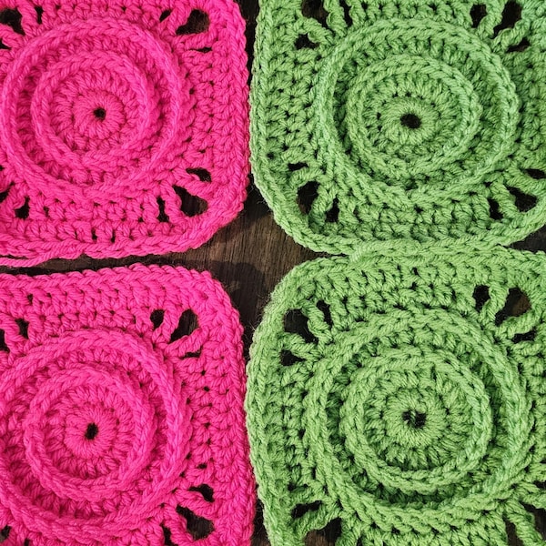 Nana's "puff Square" | CROCHET SQUARE PATTERN | Colorful Square | Nana ...