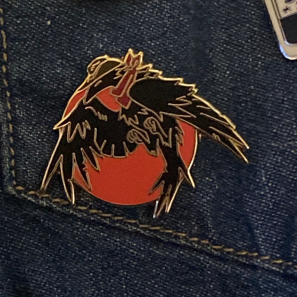 Crow Cowboy "yeecaw" Enamel Pin - Etsy