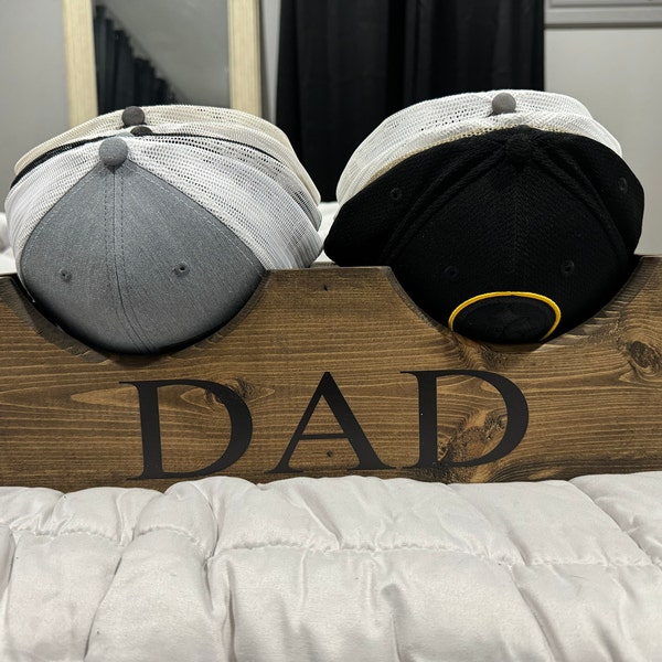 Double Wooden Hat Box, Wood Hat Box, Baseball Hat Holder, Hat Organizer ...