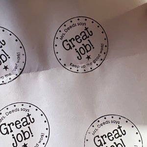Teacher Great Job Stamp Student Classroom Stamp Personalized - Etsy