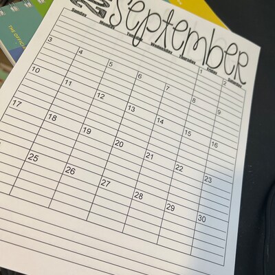 2024 Landscape Lined & Unlined Monthly Calendars 8.5x11 LANDSCAPE Jan ...