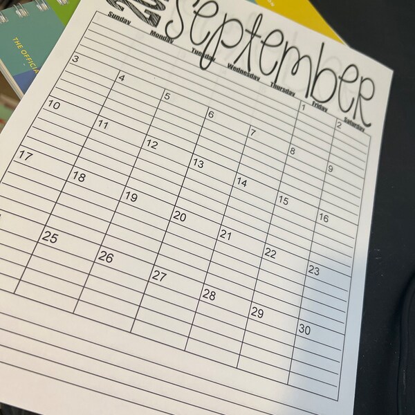 2025 Landscape Lined & Unlined Monthly Calendars | 8.5x11 | LANDSCAPE ...