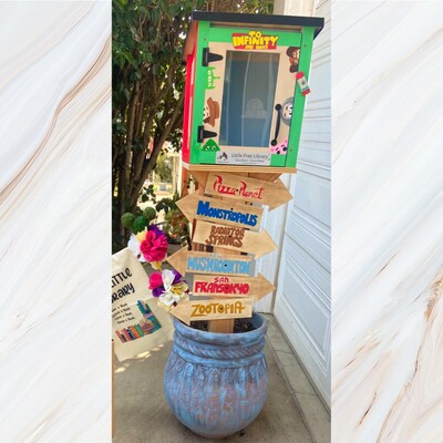 LITTLE FREE LIBRARY® Two Story Modern With Official Charter Sign ...