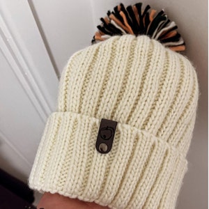 50 Pieces Set, Beanie Tags With Flat Rivets, Personalized Leather ...