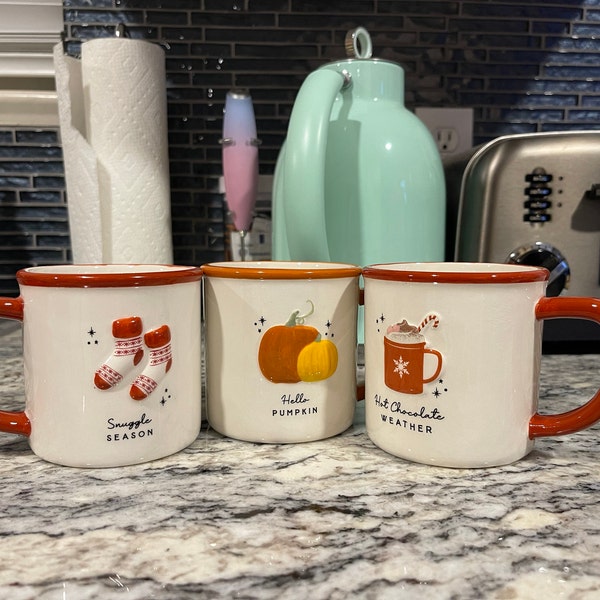 Snuggle Season 'hello Pumpkin' Stoneware Mug - Etsy