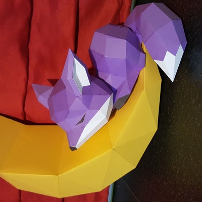 Fox Moon Papercraft PDF, SVG Template for Creating 3D Fox From Paper ...