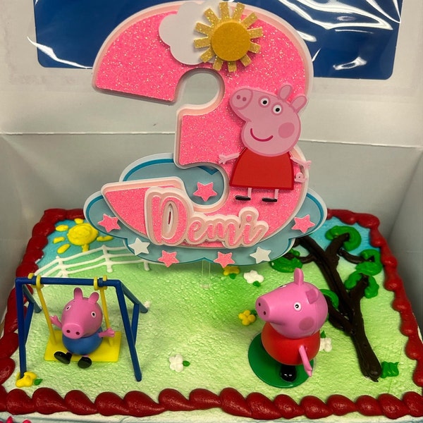 Piggy Cake Topper - Etsy