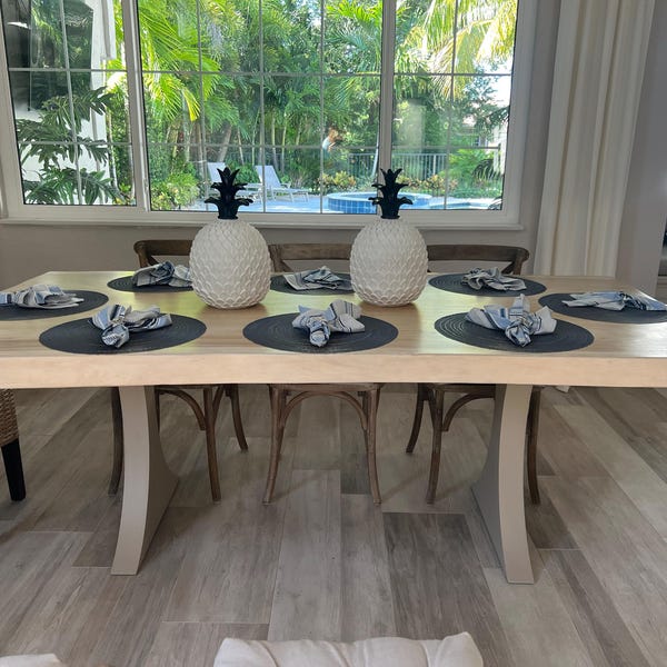 Dining Table Legs With Unique Tree Design. Premium Quality Made With ...