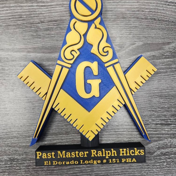11” 3D Freemasonry Masonic Crest Desk Signs - Etsy