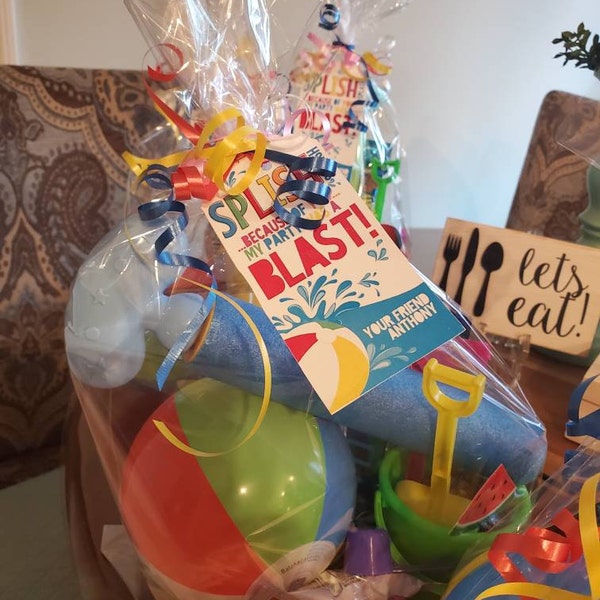 Pool Party Splish Splash Favor Tag - Thank You Tags, Birthday Party ...
