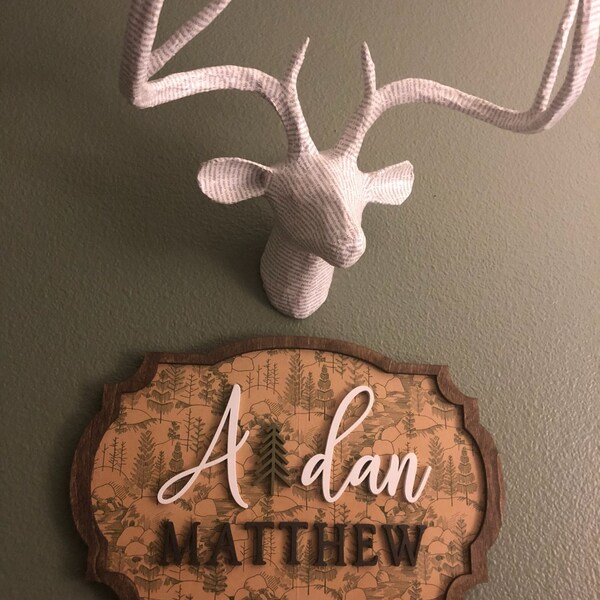 Custom Round Baby Name Sign - Etsy