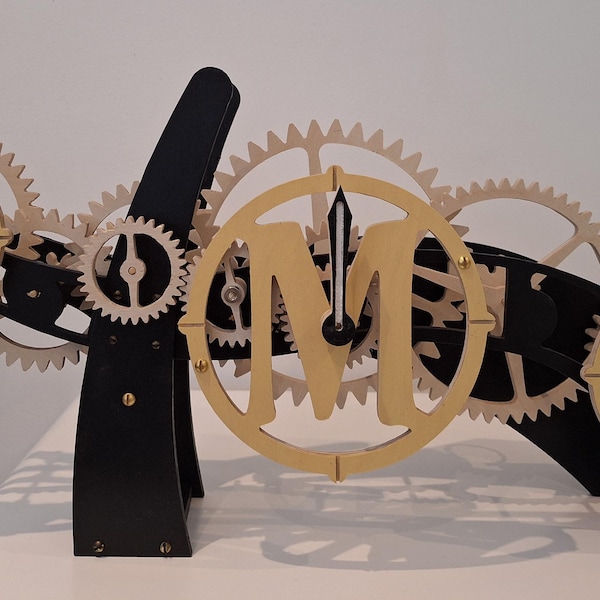 The Orbiter Electro-mechanical Wooden Planetary Geared Clock - DIY Kit ...