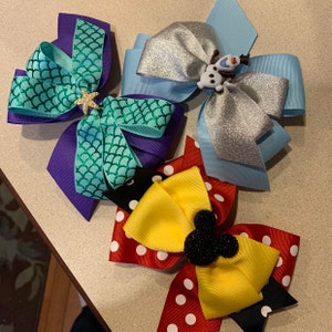 Minnie Mouse Hair Bow Mickey Mouse Bow Disney Minnie Bow Disney Mickey ...