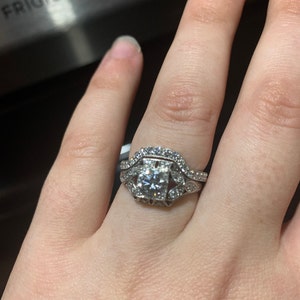 Square Shaped Curved Wedding Band Contour Teardrop Simulant | Etsy