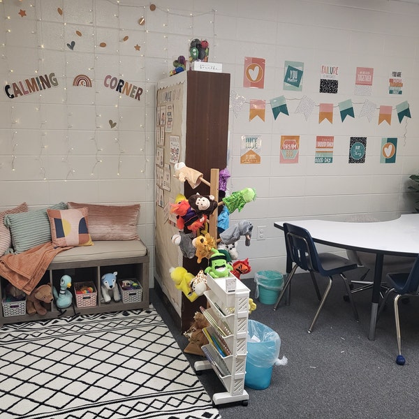 Calm Terrazzo Back to School Classroom Decor, Bulletin Board Kit ...