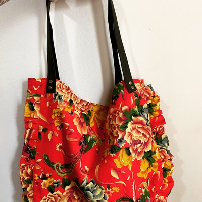 Ruffle Big Shoulder Bag Shopper Bag Sewing Patternojbg0001 - Etsy
