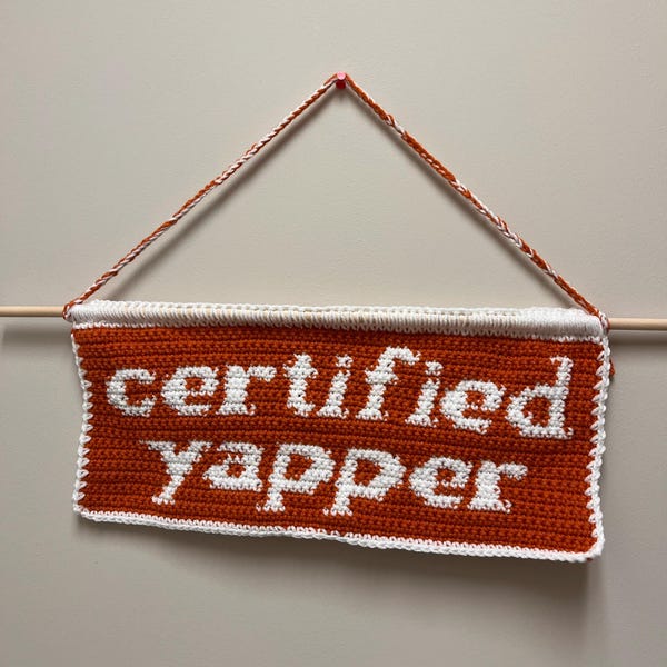 Certified Yapper - Crochet Tapestry Pattern - Digital Download - Etsy