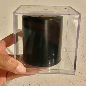 4 X 4 X 4 Clear Plastic Display or Storage Box Made in USA free ...