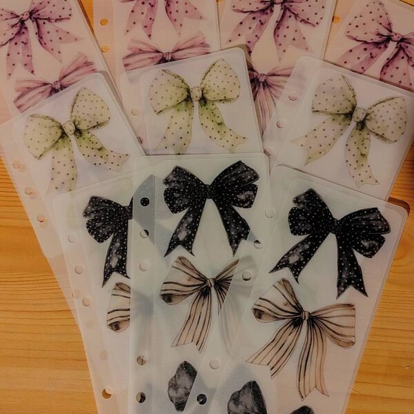 A6 Cash Binder Decorative Bookmark | Bow-tiful Collection | Matte ...