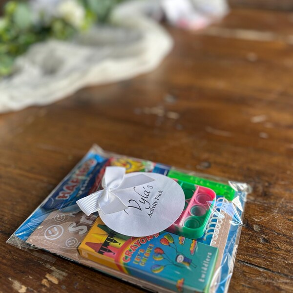 Childrens Wedding Activity Pack Pre-filled Party Bag Wedding Favour ...