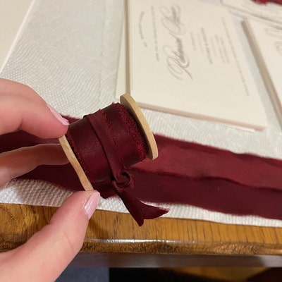 Crimson, Red Silk Ribbon, 4 Wide Handmade and Hand Dyed for Wreaths ...