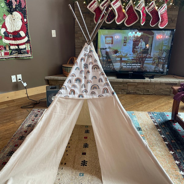 Kids Canvas Teepee Sewing Pattern, Kids Tent, Play Tent Pattern, Easy ...