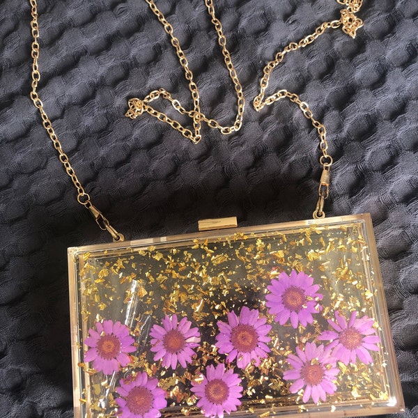 Resin Pressed Flower Bag - Etsy
