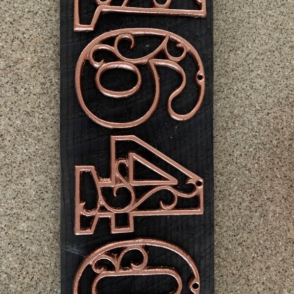 Victorian House Numbers Cast Iron Mail Box Numbers - Etsy