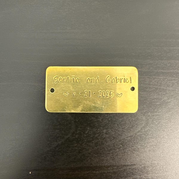 Gold Scrabble Necklace - Personalized Square Necklace - Hand Stamped ...