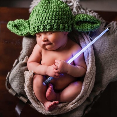 Crochet Green Alien Hat, Crochat Alien Baby Costume, Yod Hat, Halloween ...