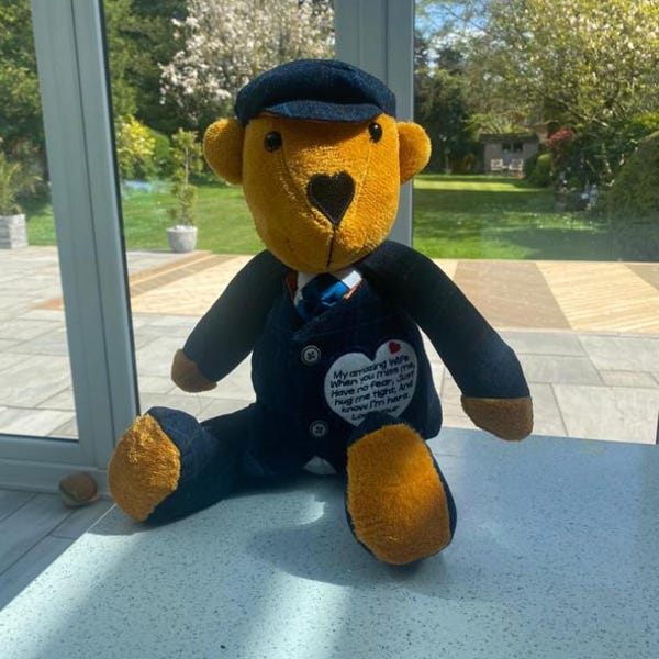 Personalised Heart Shaped Memory Patch Memory Bear Patch Memory Cushion ...