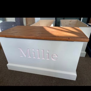 Handmade, Personalised Solid Wood Toy Box With Soft Closing Lid - Etsy UK