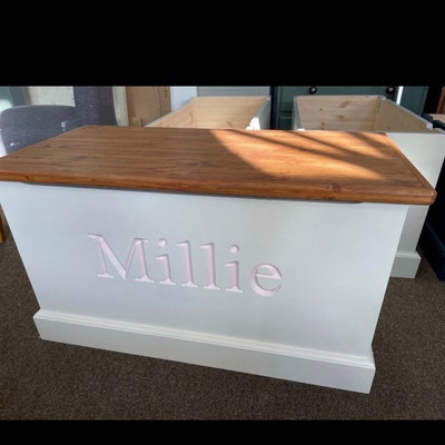 Handmade, Personalised Solid Wood Toy Box With Soft Closing Lid - Etsy UK