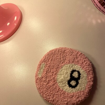 Magic 8 Ball Pink Pillow, Pink Accessories for Women, Tufted Pillow ...