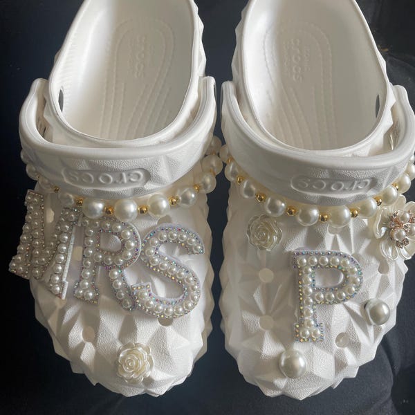 Pearl Croc Chain Charm Jibbitz Bride Wedding Hen Honeymoon - Etsy