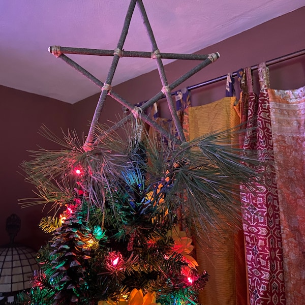 Christmas Tree Topper Star - Handmade Rustic Wood Tree Star | Star for ...