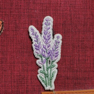 Lavender Flower Patch Botanical Cottagecore Iron on Patch Embroidered ...