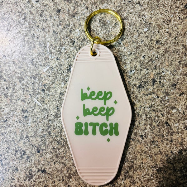 Motel Retro Keychain Custom Design and Personalized Resin Coated | Pick ...