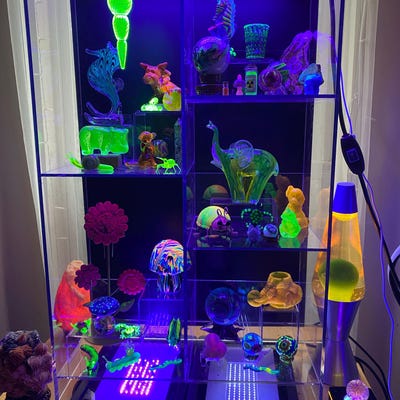 Macrodose Ceiling Canopy Trippy UV Reactive Geometric Tapestry 6 Petals ...