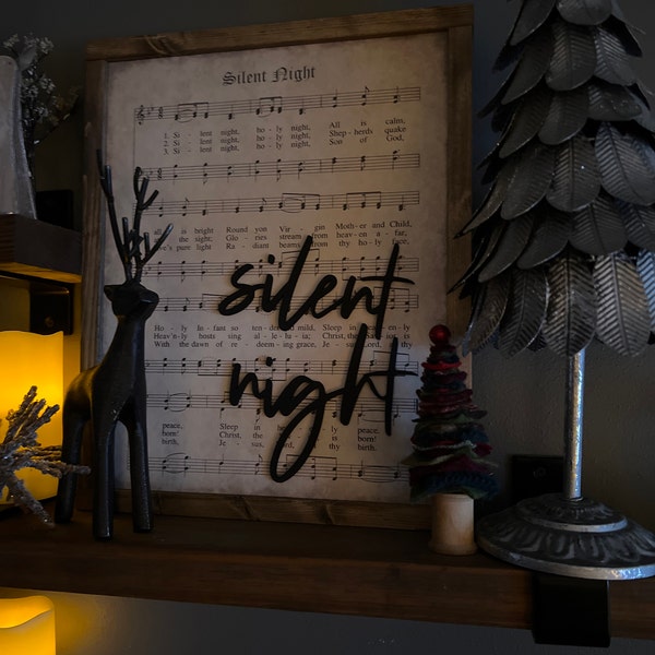 Silent Night. Wood Sign. Christmas Songs. Christmas Signs. Silent Night ...