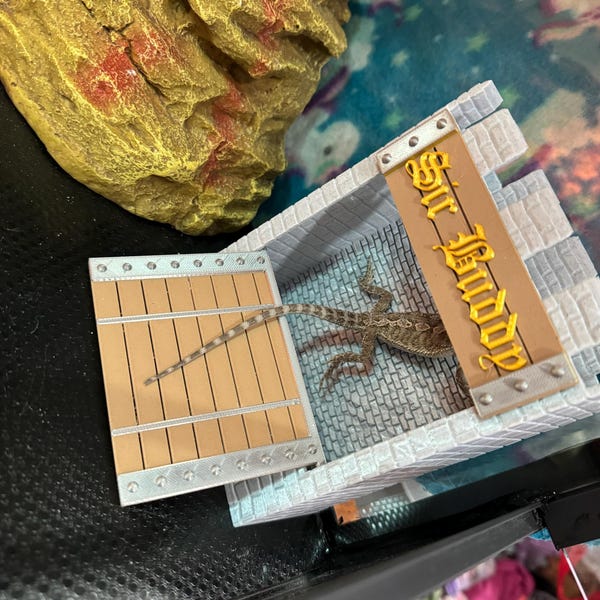 Bearded Dragon Reptile Feeder Bug Box Bearded Dragon Food Greek Temple ...