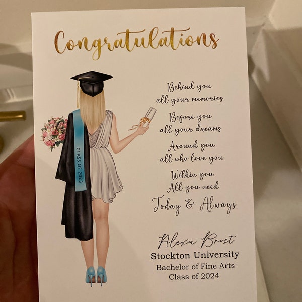 PERSONALIZED GRADUATION Card for Class of 2023 Congratulations Graduate ...