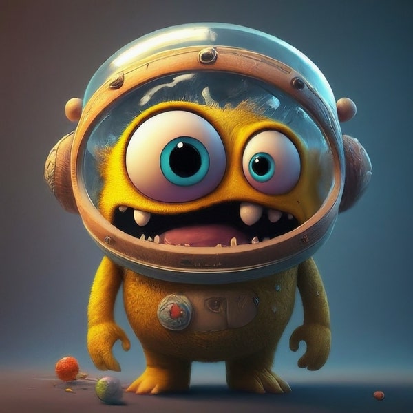 Professional Midjourney AI Prompt Template for Cute Monster Drawing ...