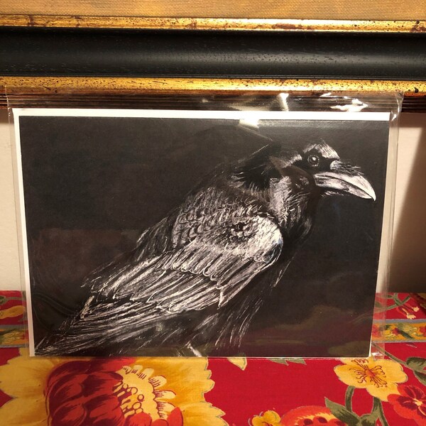 Carrion Crow Portrait (facing Left) A4 Art Print - Etsy