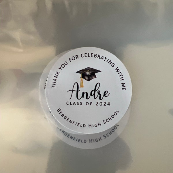 Graduation Party Favor Labels, Graduation Party Favor Stickers, Custom ...