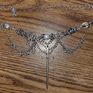 Malleus Maleficarum Gothic Chainmail Rosary Necklace Choker Handmade ...