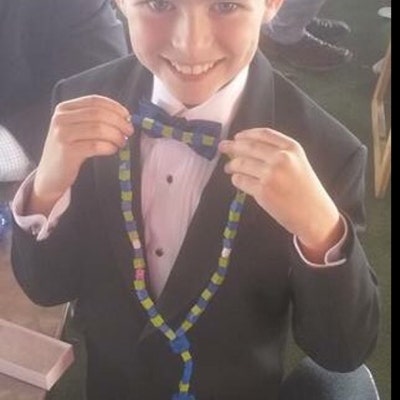 Rosary Made With Lego Bricks Blue and Lime Green Boy First Communion ...
