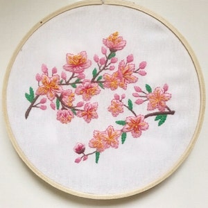 Cherry Blossom Hand Embroidery Pattern Digital Download PDF - Etsy