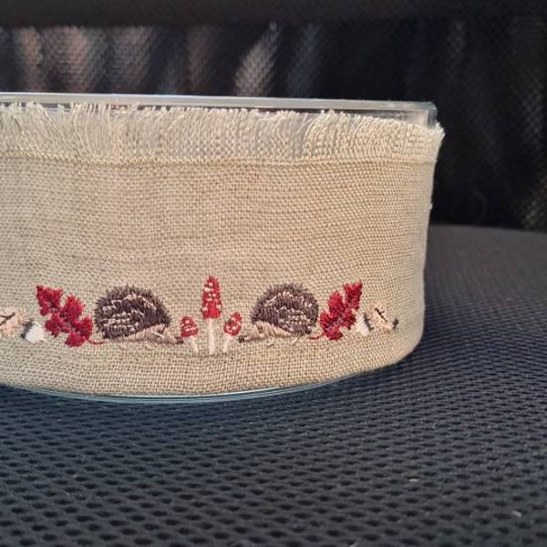 Hedgehog Fall Border - Machine Embroidery Design, Autumn Leaves Border ...